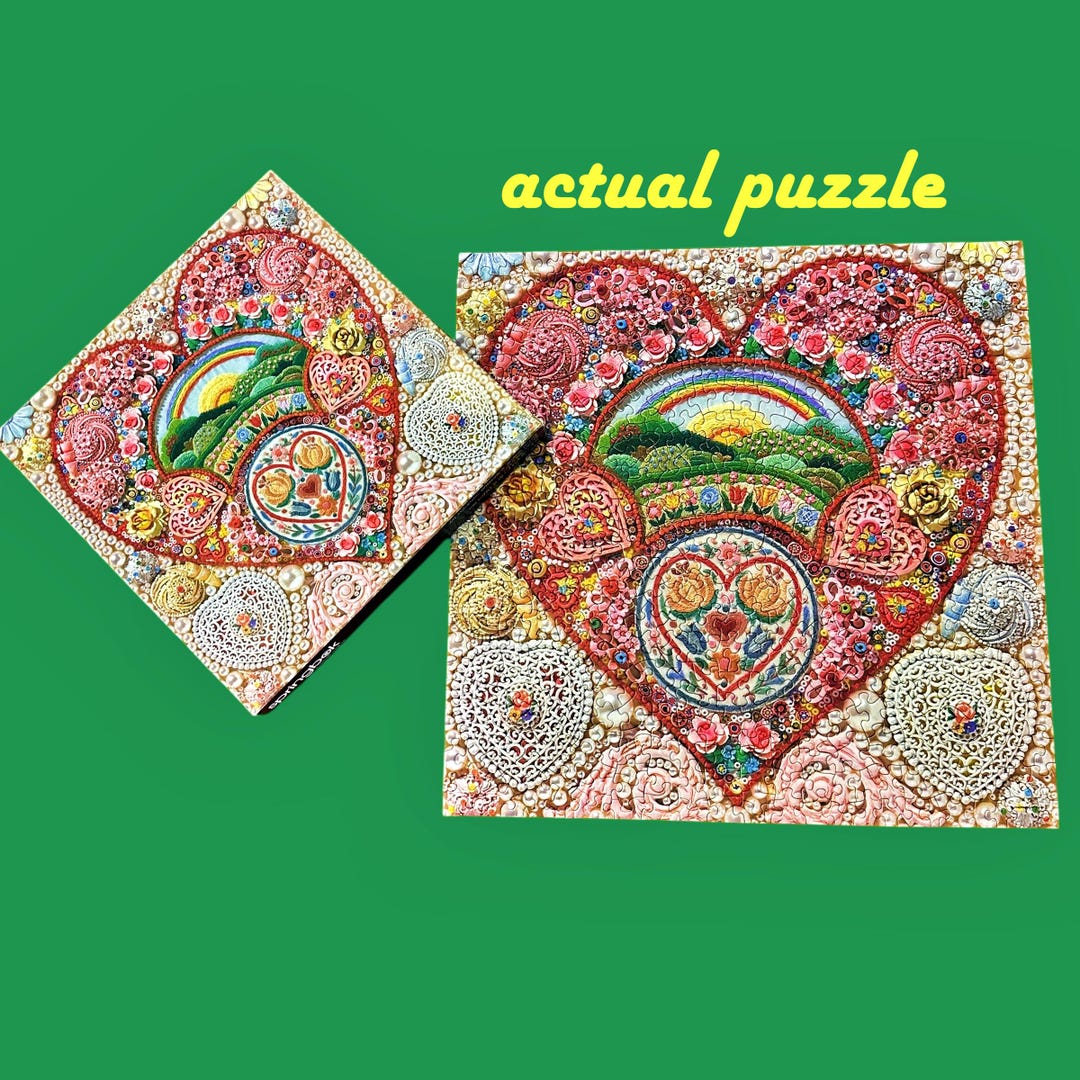 SPRINGBOK Vintage Hallmark Puzzle LOVE is in the Heart in Blossom 500 ...