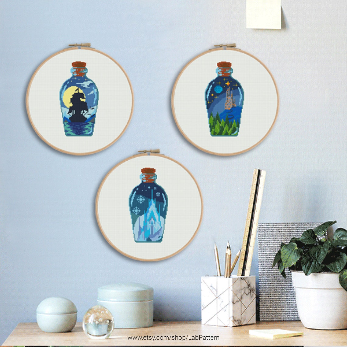 Bottle Ship Cross stitch pattern Embroidery Pattern | Etsy