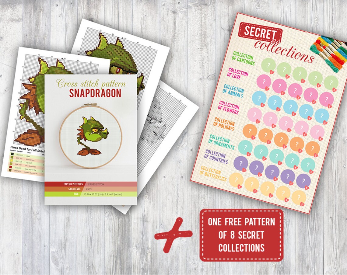 Cross Stitch Pattern Snapdragon Cross Stitch Pattern Plants Vs - Etsy