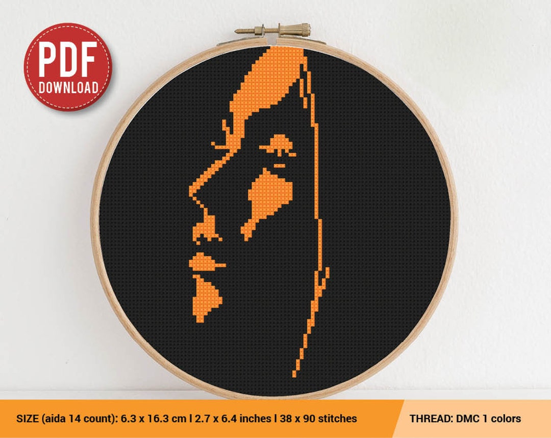 Female Face Cross Stitch Pattern Woman People | Embroidery Pattern ...