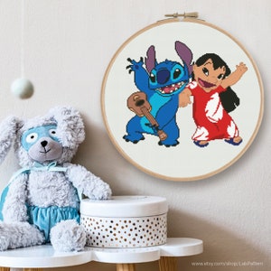 Lilo and Stitch Aloha Cross Stitch Pattern, Nursery Decor (PDF) - Etsy