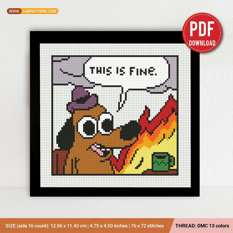 Dog Meme With Cross - Etsy UK