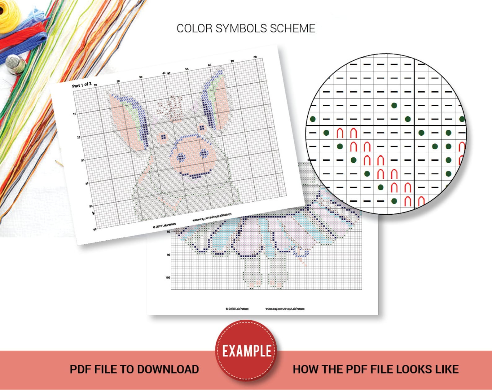 Mini Animals Set Cross Stitch Pattern Embroidery Pattern | Etsy