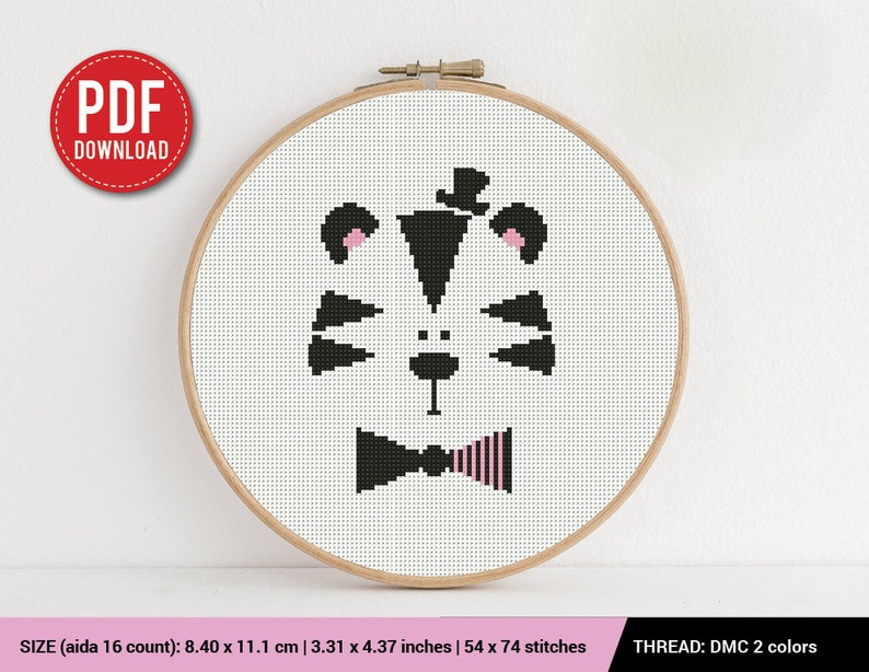 Tiger Black White Cross Stitch Pattern Embroidery Pattern - Etsy
