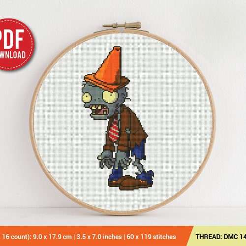 Red Stinger Plants Vs Zombies Cross Stitch Pattern - Etsy