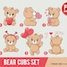 Bear Cub Set 6 Cross Stitch Pattern Embroidery Pattern - Etsy