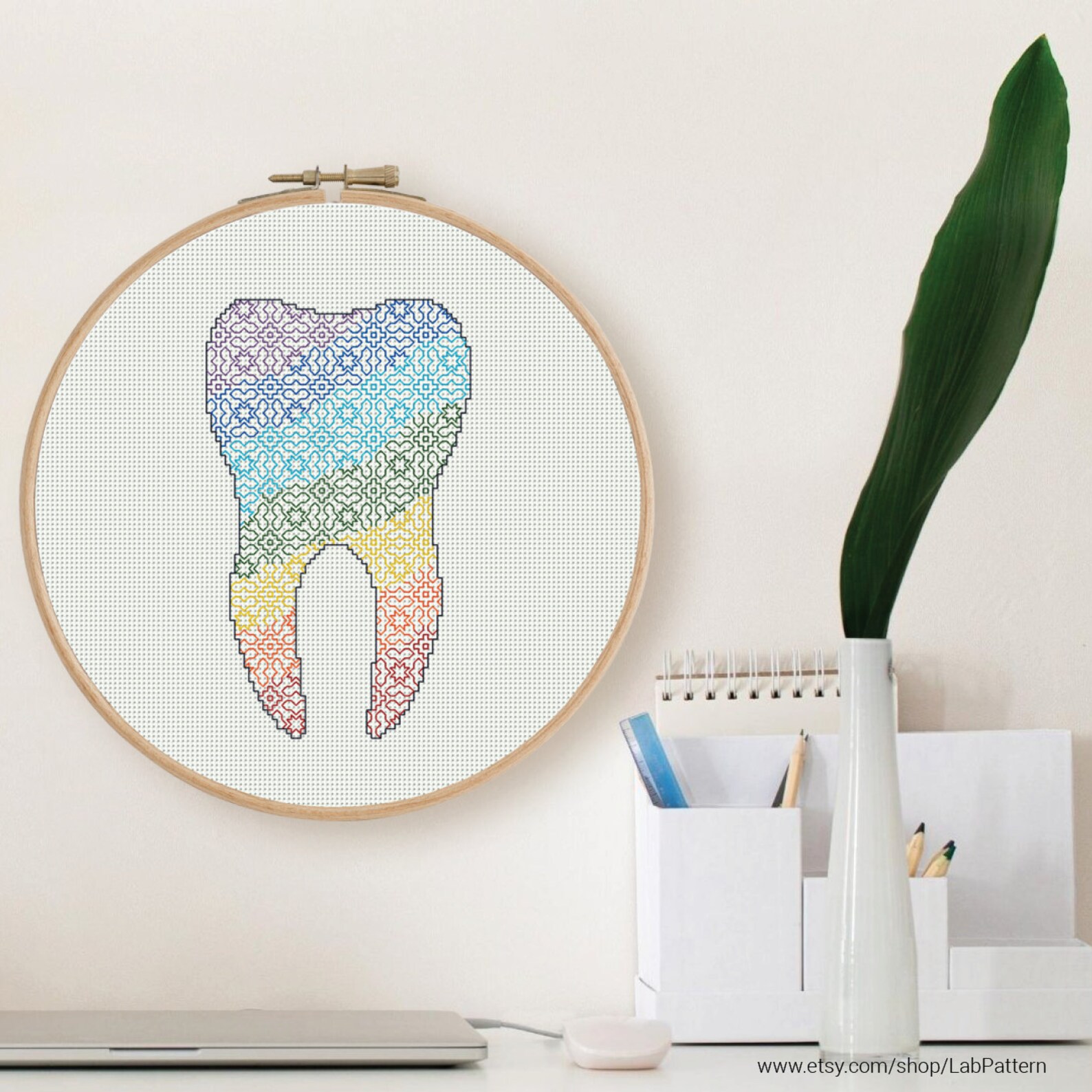 Human Body Tooth Cross Stitch Pattern Blackwork Embroidery - Etsy