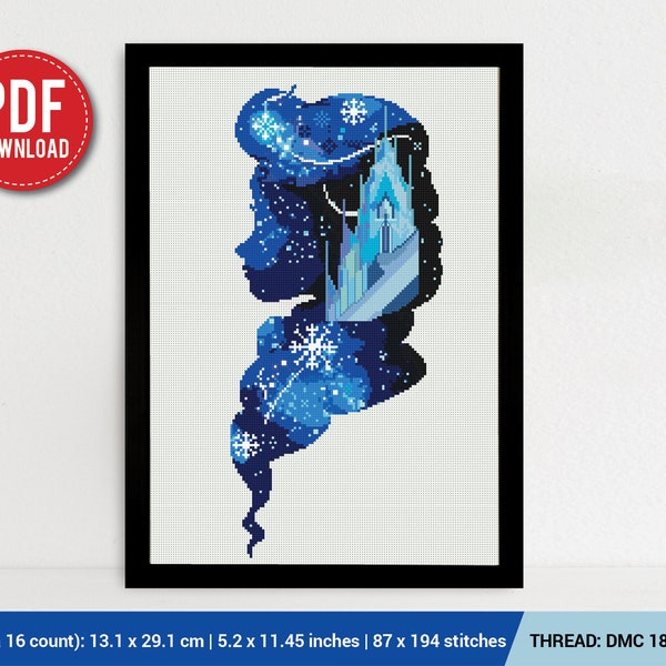 Elsa Cross Stitch - Etsy