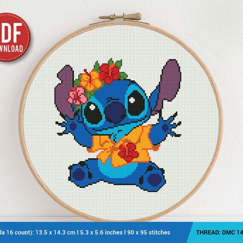 Lilo and Stitch Notes Cross Stitch Pattern Embroidery - Etsy