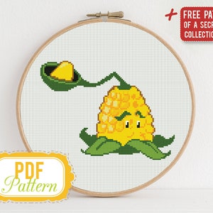 Cross Stitch Pattern Kernel-pult Cross Stitch Pattern Plants Vs Zombies ...