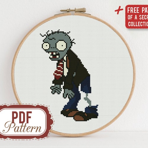 Cross Stitch Pattern Basic Zombie Cross Stitch Pattern Plants - Etsy