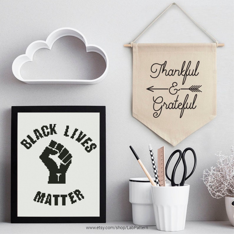 Black lives Matter BLM Cross stitch pattern Embroidery | Etsy