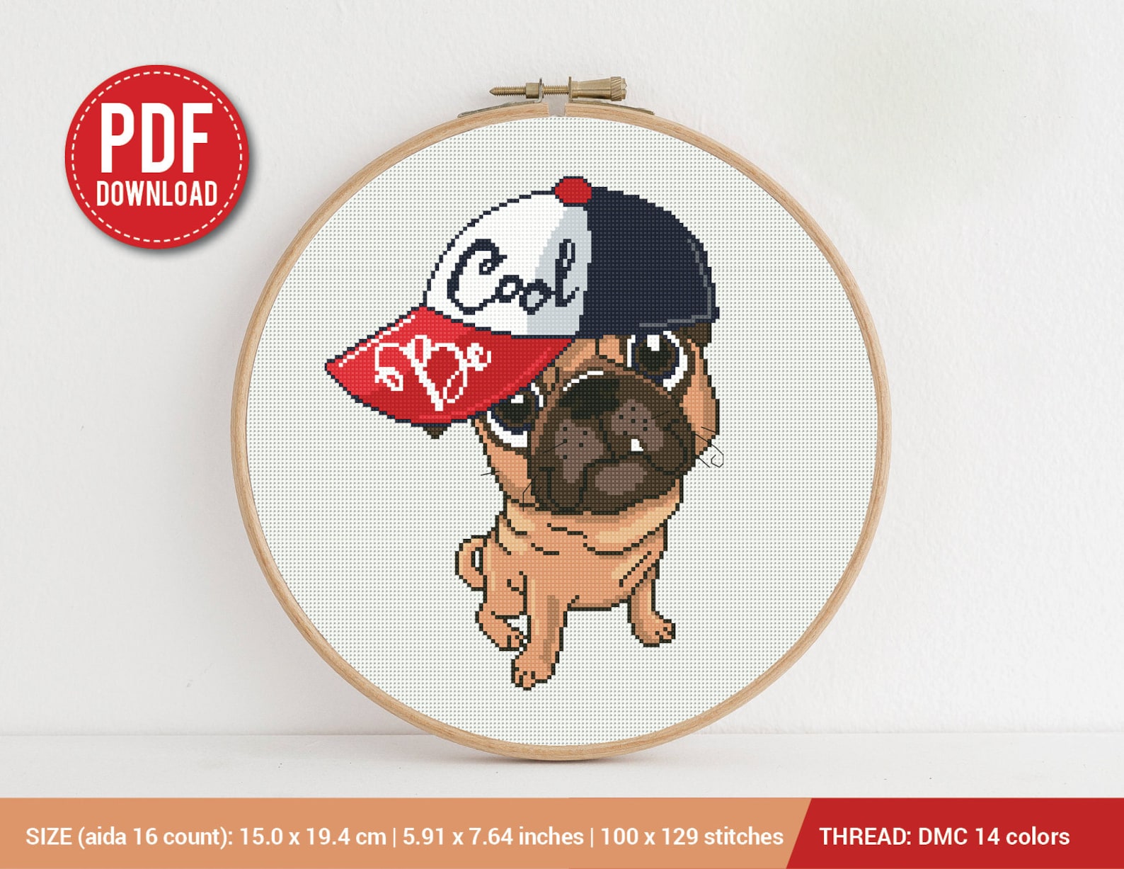Dog Be Cool Cross Stitch Pattern Embroidery Pattern | Etsy