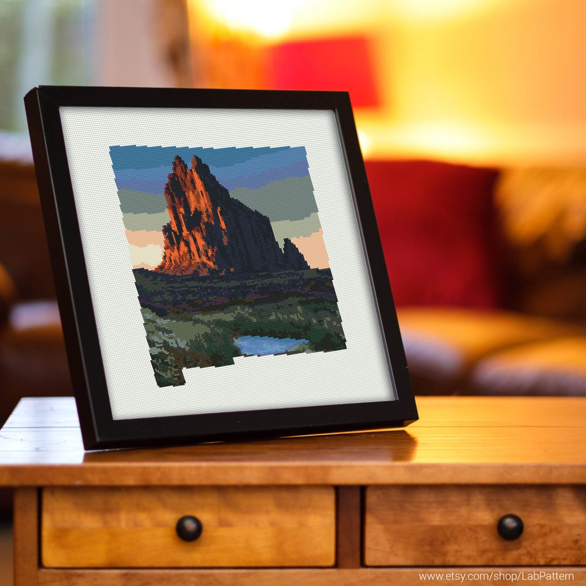 New Mexico State Rock Shiprock Silhouette Cross stitch pattern | Etsy