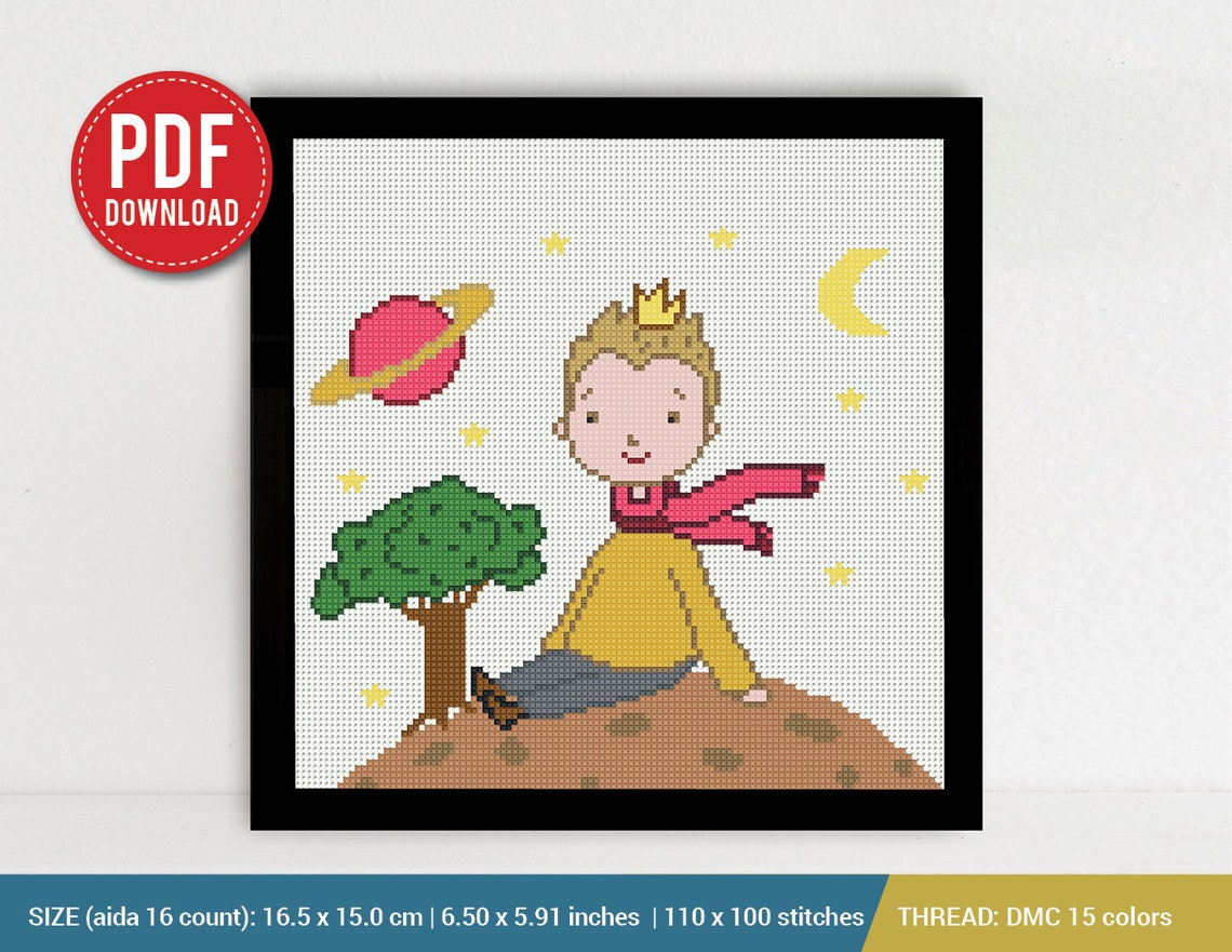 The Little Prince Cross Stitch Pattern Embroidery Pattern | Etsy