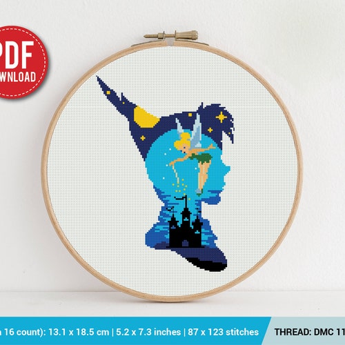 Peter Pan Cross Stitch Pattern Cartoon Embroidery Fancywork - Etsy