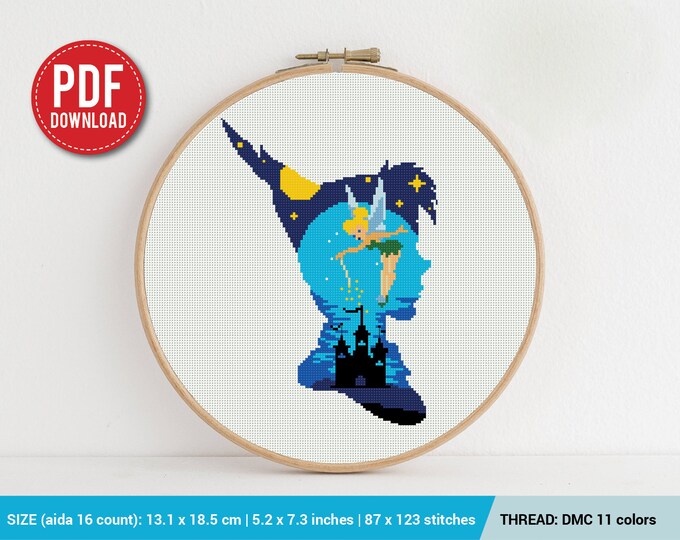 Peter Pan Cross Stitch Pattern Embroidery Pattern Instant - Etsy