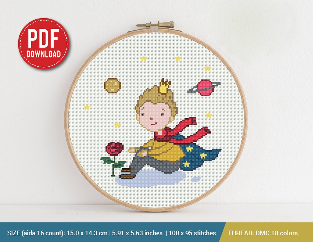 The Little Prince Cross Stitch Pattern | Embroidery Pattern | Instant ...