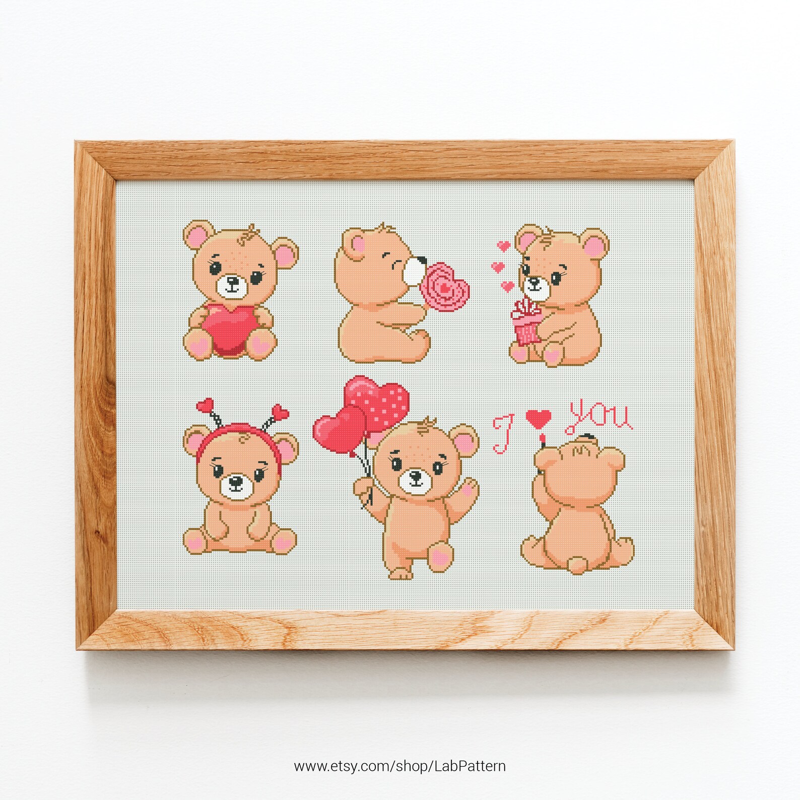 Bear Cub Set 6 Cross Stitch Pattern Embroidery Pattern - Etsy