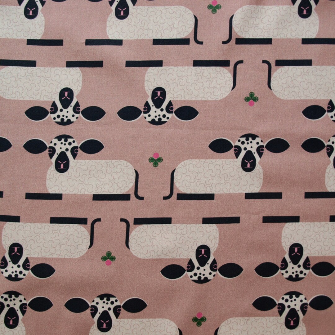 Birch Fabric Charley Harper Best Friends Collection, Resting Lamb Latte ...