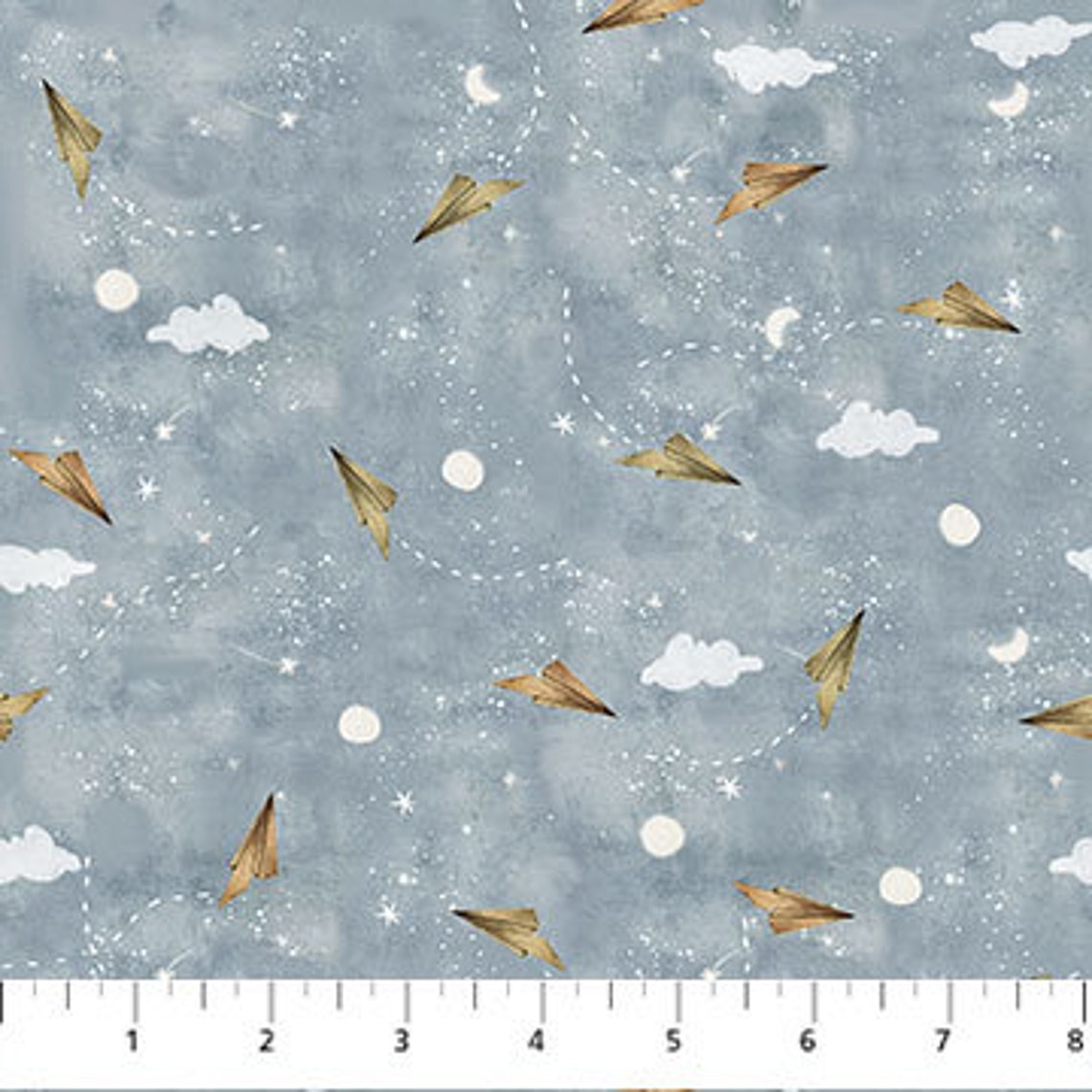 Figo Fabric Great Journey Collection, Blue (90788-41) - Etsy