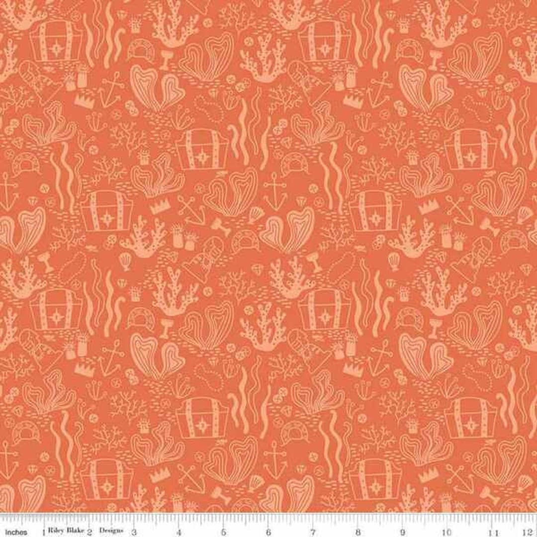 Riley Blake Fabric Hoist the Sails Collection, Treasure (orange ...