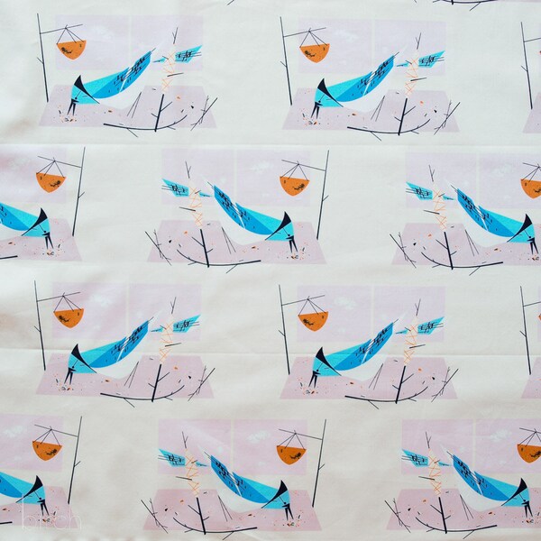 Charlie Harper Bird Fabric - Etsy