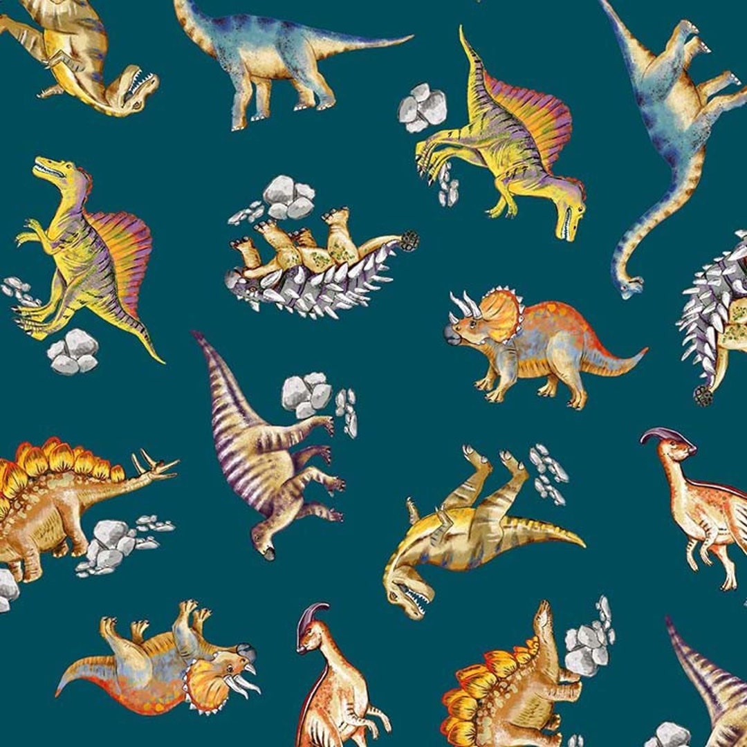 Michael Miller Fabric Dinosaurs, Dinosaurs Collection, Dinomighty ...