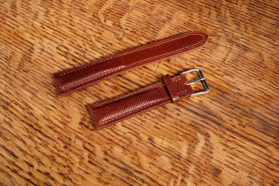 Dress Watch Strap, Buttero Hatch Leather Watch Band With 20mm Quick ...