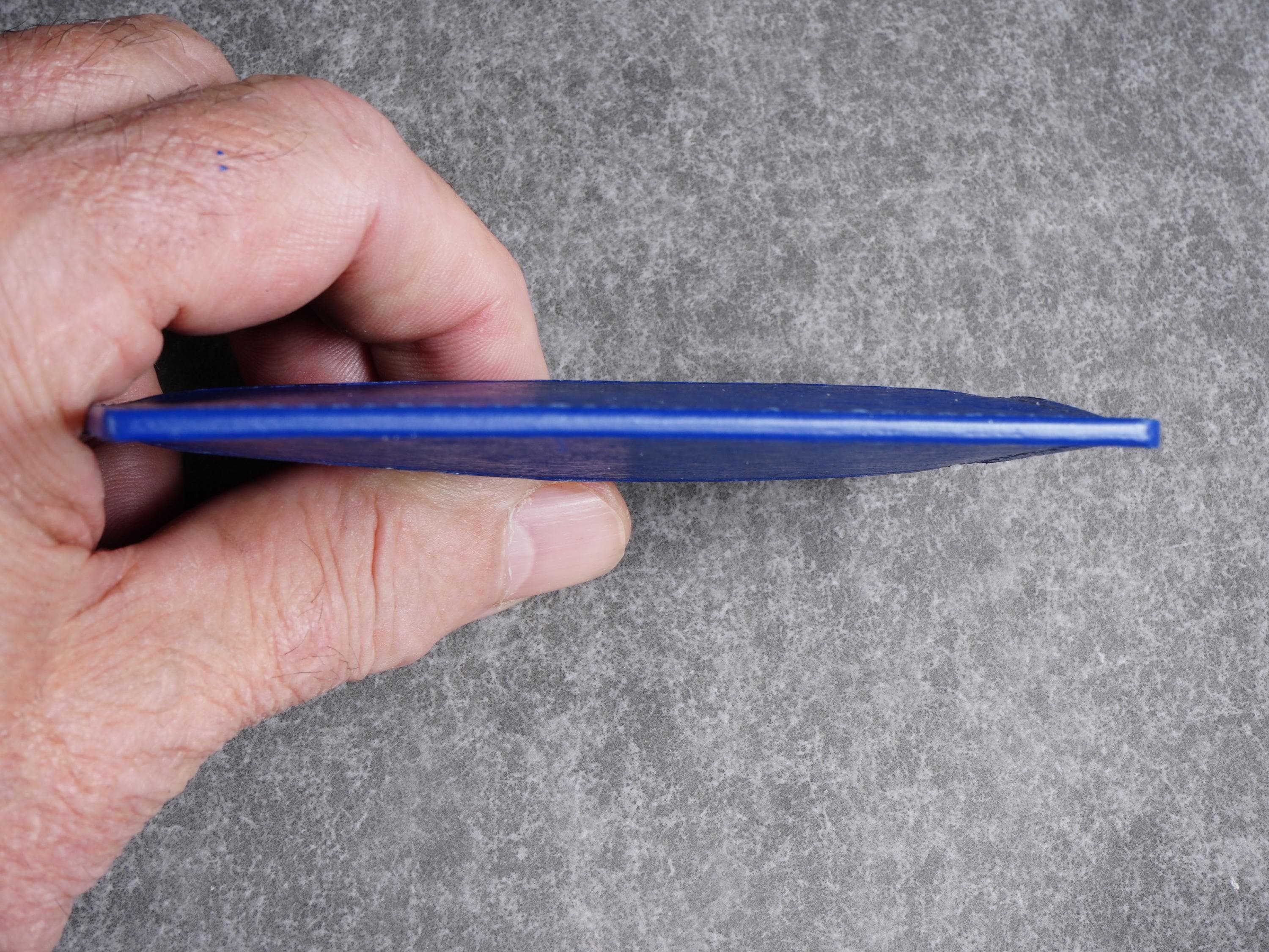 Slim Side Opening Card Wallet: Handmade With Blue and Black Epi French ...