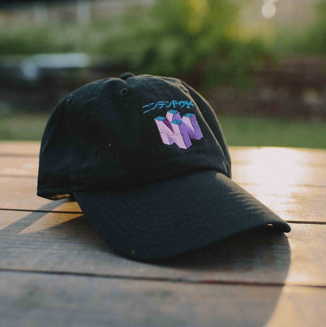 N64 Vaporwave Retro Gaming Embroidered Hat - Etsy
