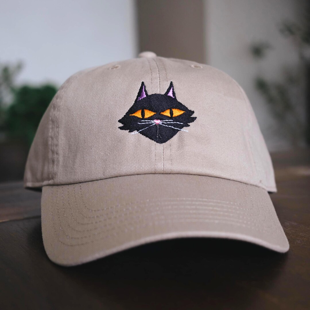 Black Cat Spooky Cursed Embroidered Dad Hat - Etsy