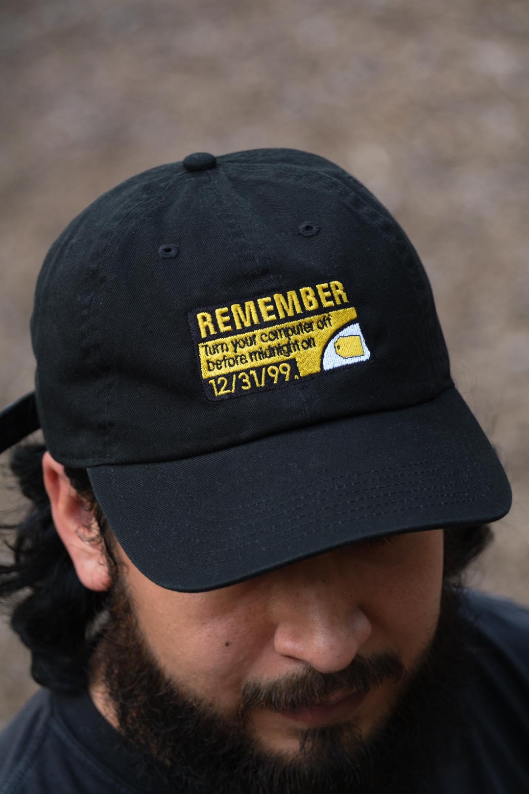 Remember Turn Your Computer off Hat, Y2K Bug Retro Embroidered Dad Hat ...