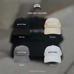 Your Text Here Embroidered Hat Dad Cap - Etsy