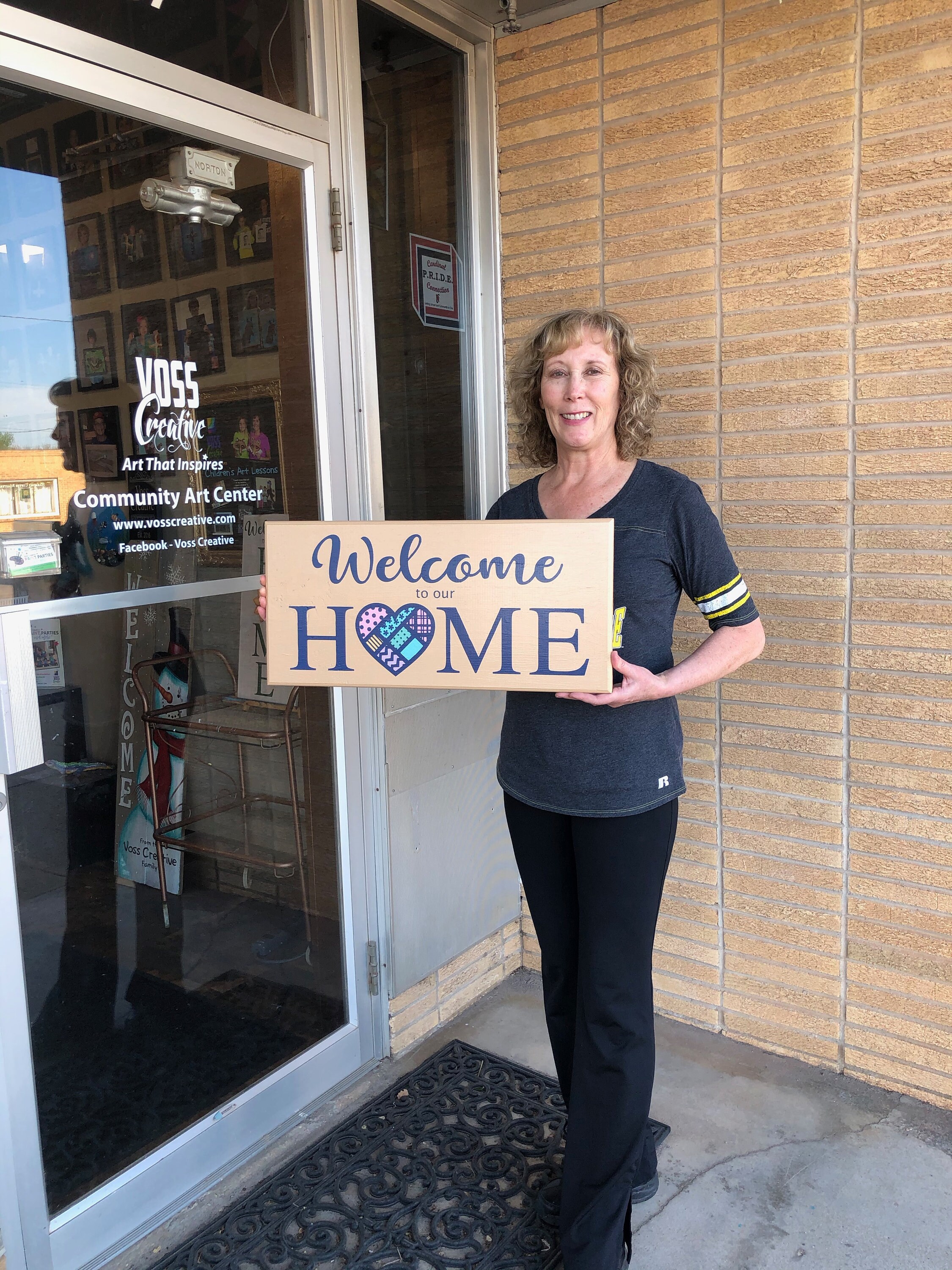 Welcome to Our Home Wall Sign Blue Lettering 12 x 24 - Etsy.de