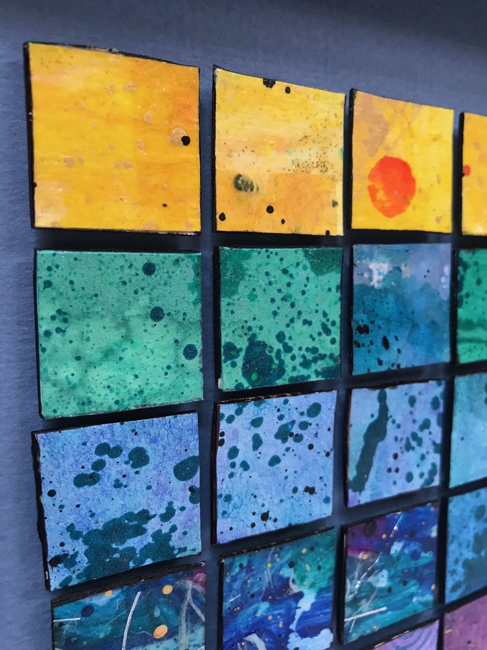 Paper Tile Collage Sunset - Etsy