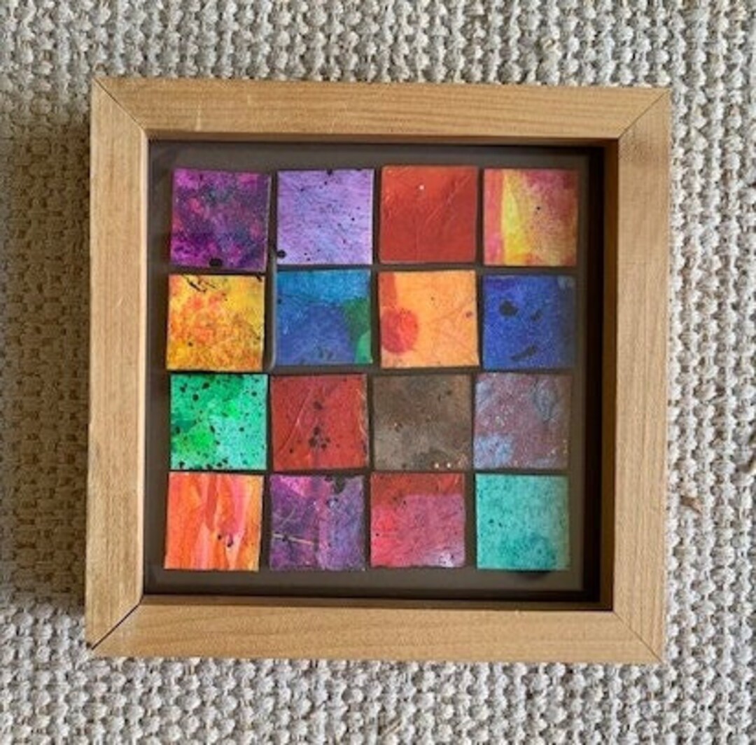 Small Paper Tile Square Collage - Etsy