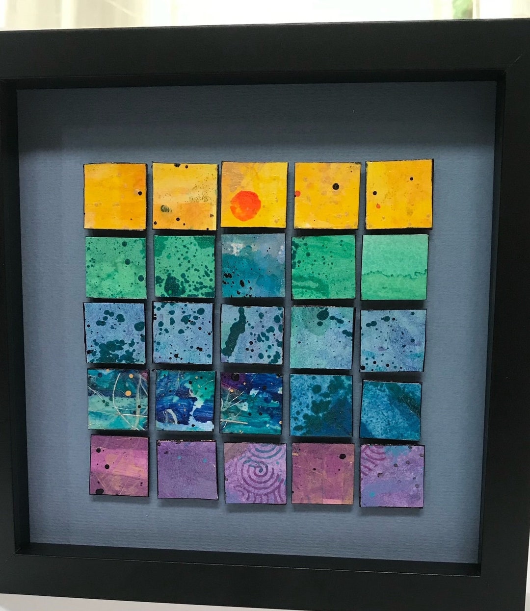 Paper Tile Collage Sunset - Etsy