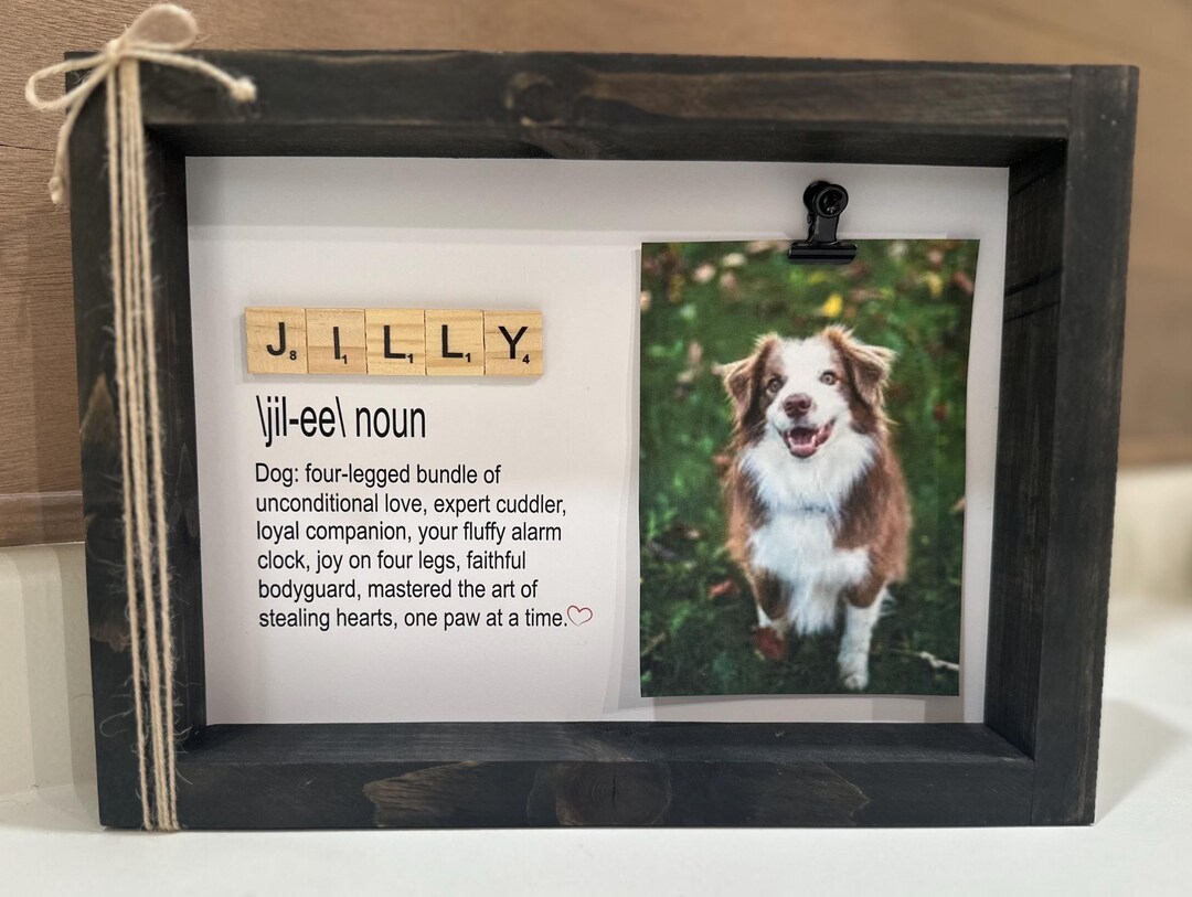 Pet Photo Frame, Personalized Dog Photo Frame, Pet Definition, Dog ...