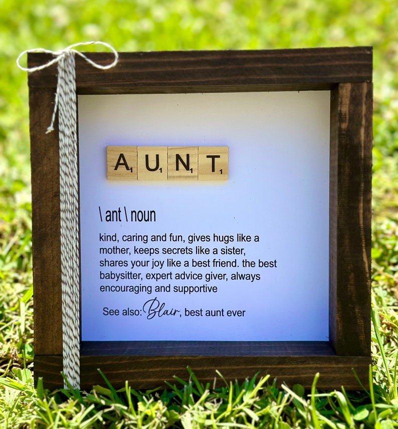 Personalized Aunt Definition Wood Sign, Aunt Gift - Etsy