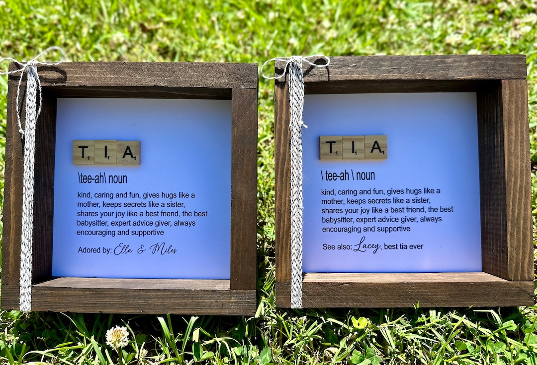 Personalized Tia Gift, Tia Sign, Mother Day Gift, Tia Meaning, Sister ...