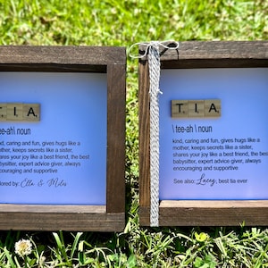 Personalized Tia Gift, Tia Sign, Mother Day Gift, Tia Meaning, Sister ...