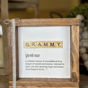 Personalized Grammy Definition Scrabble Tile Decor - Grandmother Gift ...