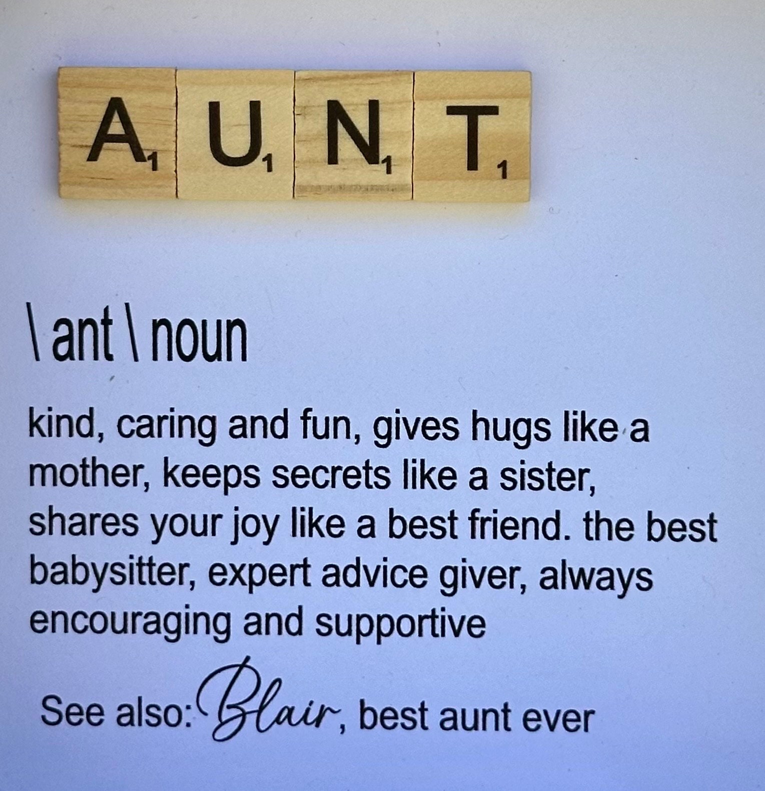 Personalized Aunt Definition Wood Sign, Aunt Gift - Etsy