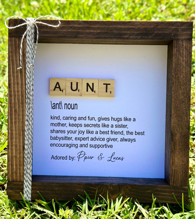 Personalized Aunt Definition Wood Sign, Aunt Gift - Etsy