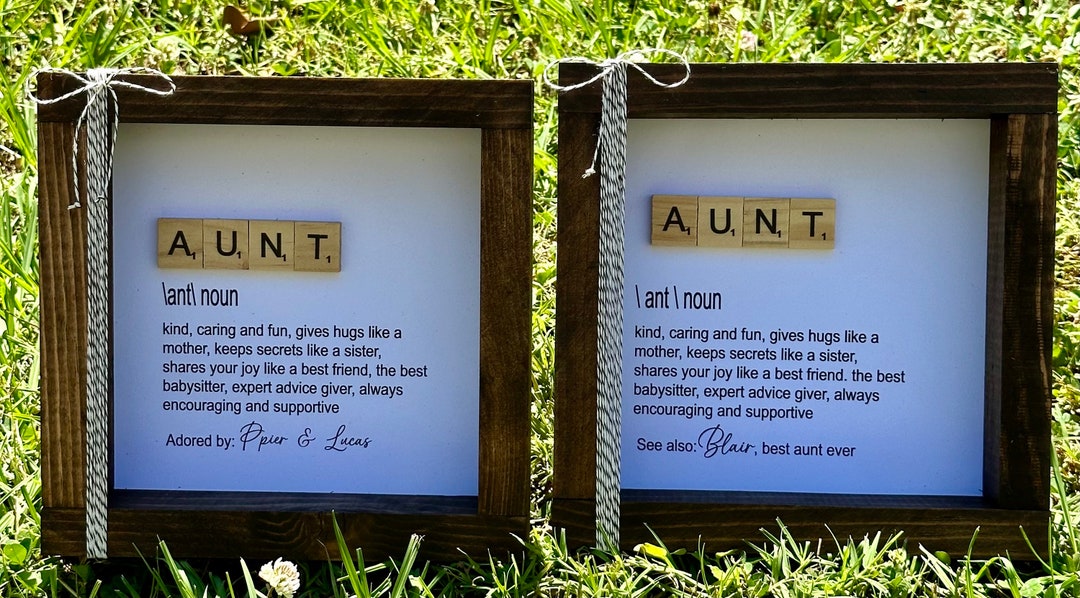 Personalized Aunt Gift, Aunt Sign, Mother Day Gift, Aunt Meaning ...
