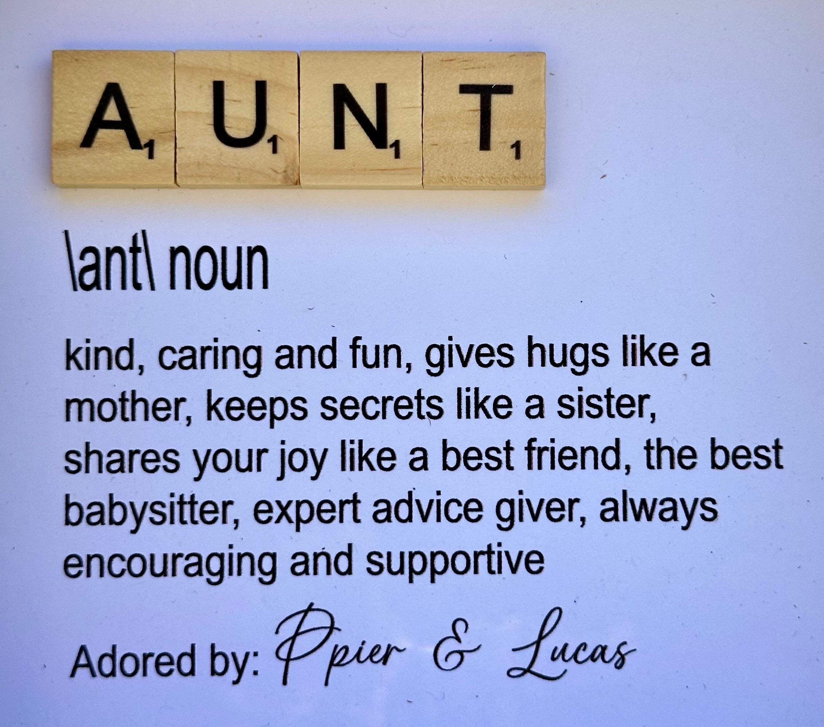 Personalized Aunt Definition Wood Sign, Aunt Gift - Etsy