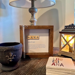 Personalized Gigi Gift Frame, Scrabble Tile Grandma Gift, Walnut ...