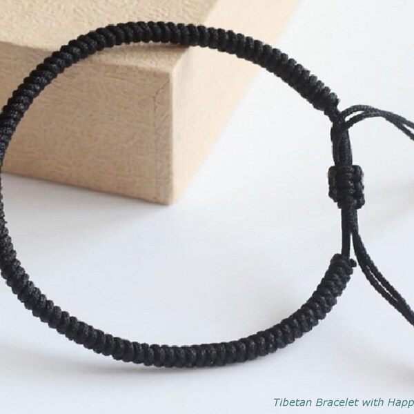 Black Rope Bracelet - Etsy