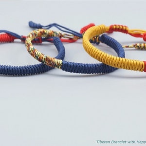 Original Tibetan Buddhist Handmade Knots Lucky Rope Bracelet peace - Etsy
